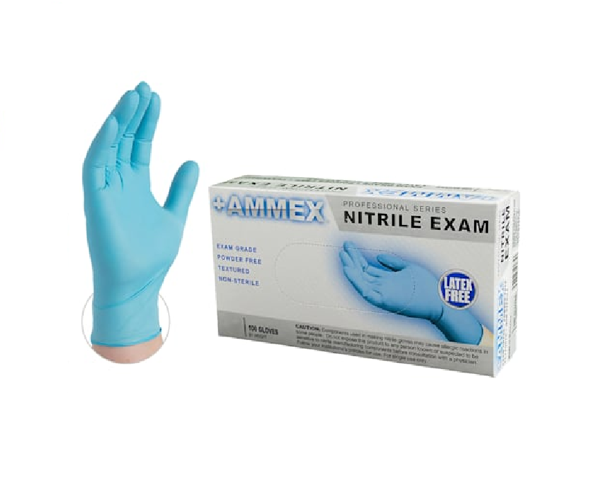 AMMEX PROFESSIONAL SERIES Powder-Free Disposable Blue Nitrile Gloves ...