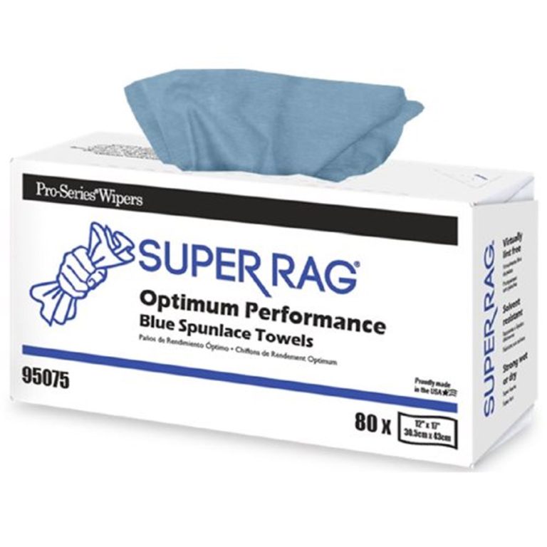 MDI Wipes Super Rag Spunlace Towels, Blue, 12"x17", Box of 80 - Ready ...